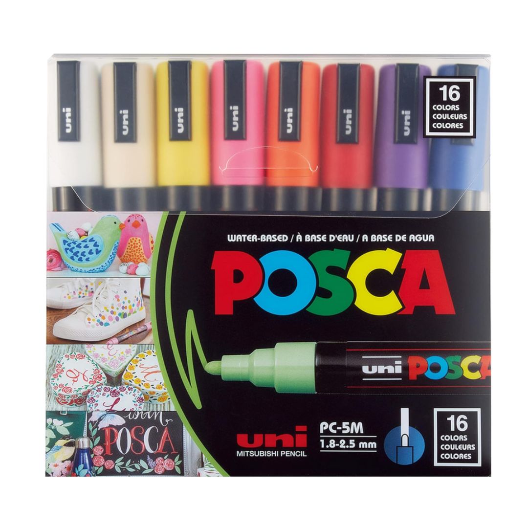 POSCA PC-5M MEDIANO 16/SET BÁSICO